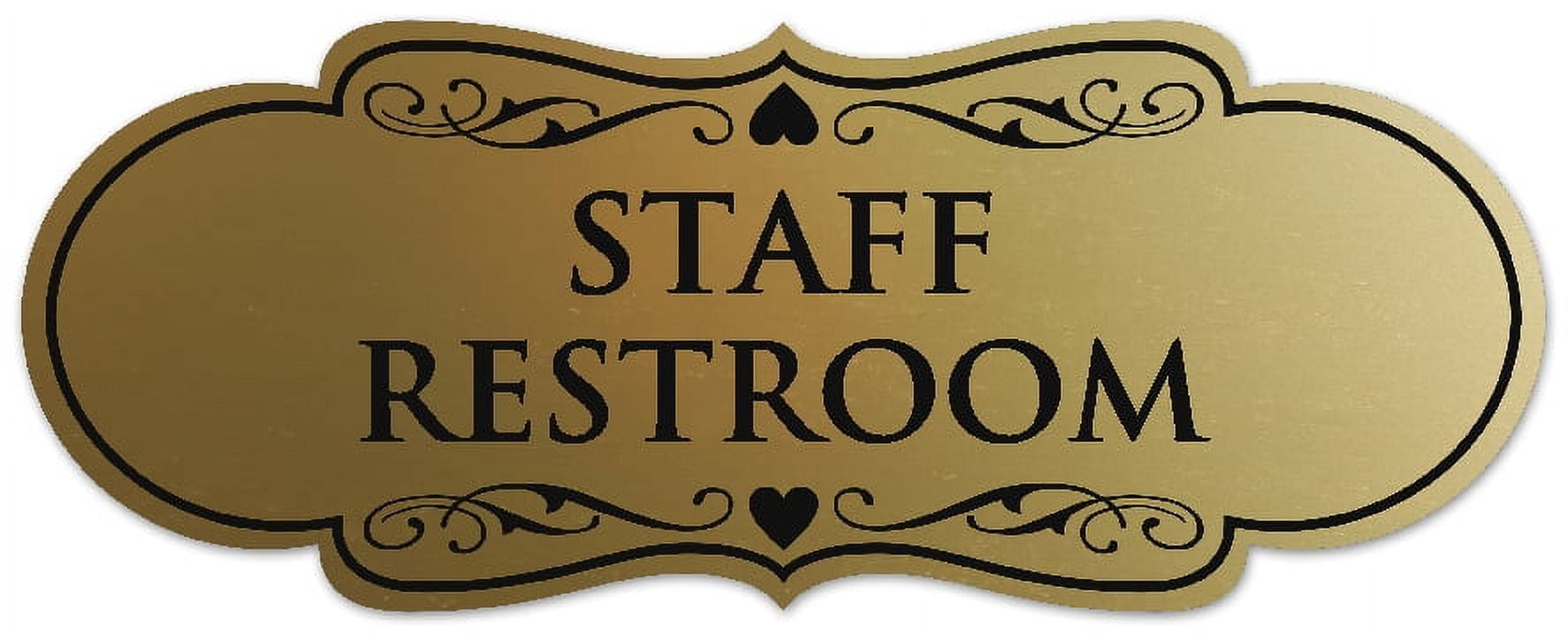 Signs ByLITA Designer Staff Restroom Sign - Easy Installation | Durable ...