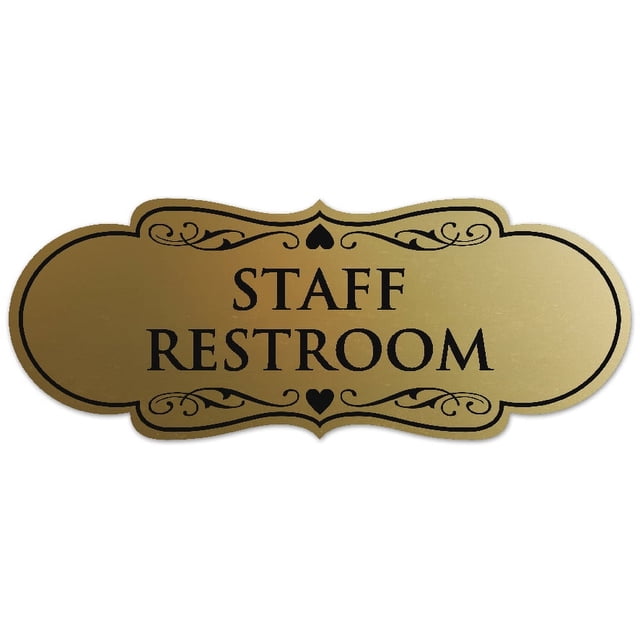 Signs ByLITA Designer Staff Restroom Sign - Easy Installation | Durable ...