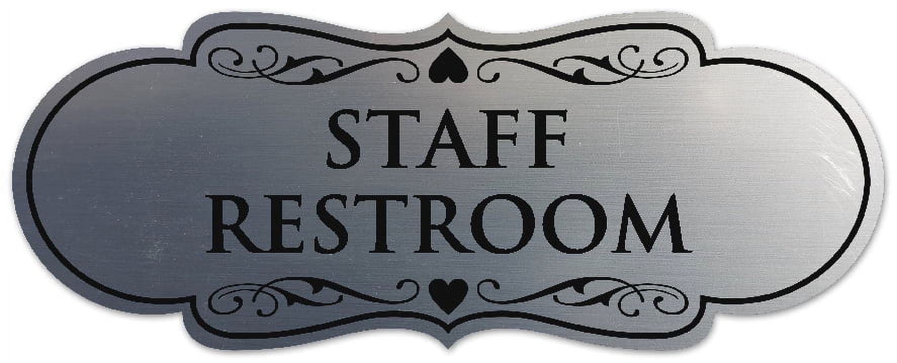 Signs ByLITA Designer Staff Restroom Sign - Easy Installation | Durable ...