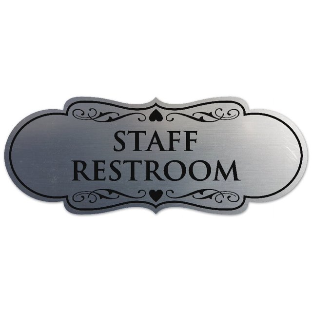 Signs ByLITA Designer Staff Restroom Sign - Easy Installation | Durable ...