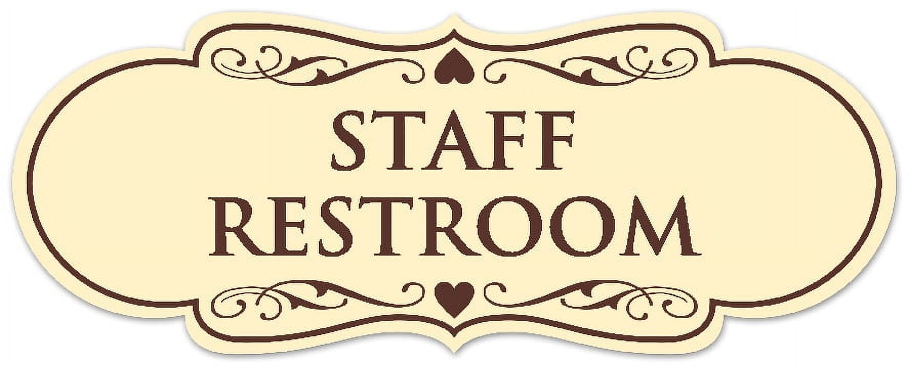 Signs ByLITA Designer Staff Restroom Sign - Easy Installation | Durable ...