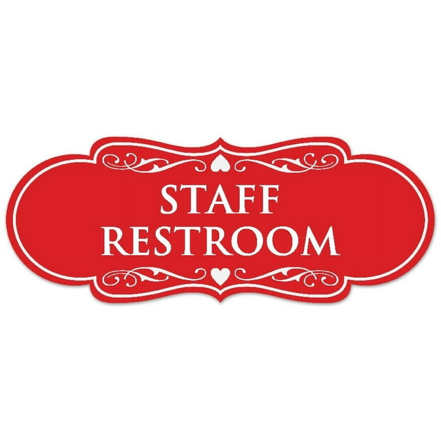 Signs ByLITA Designer Staff Restroom Sign - Easy Installation | Durable ...