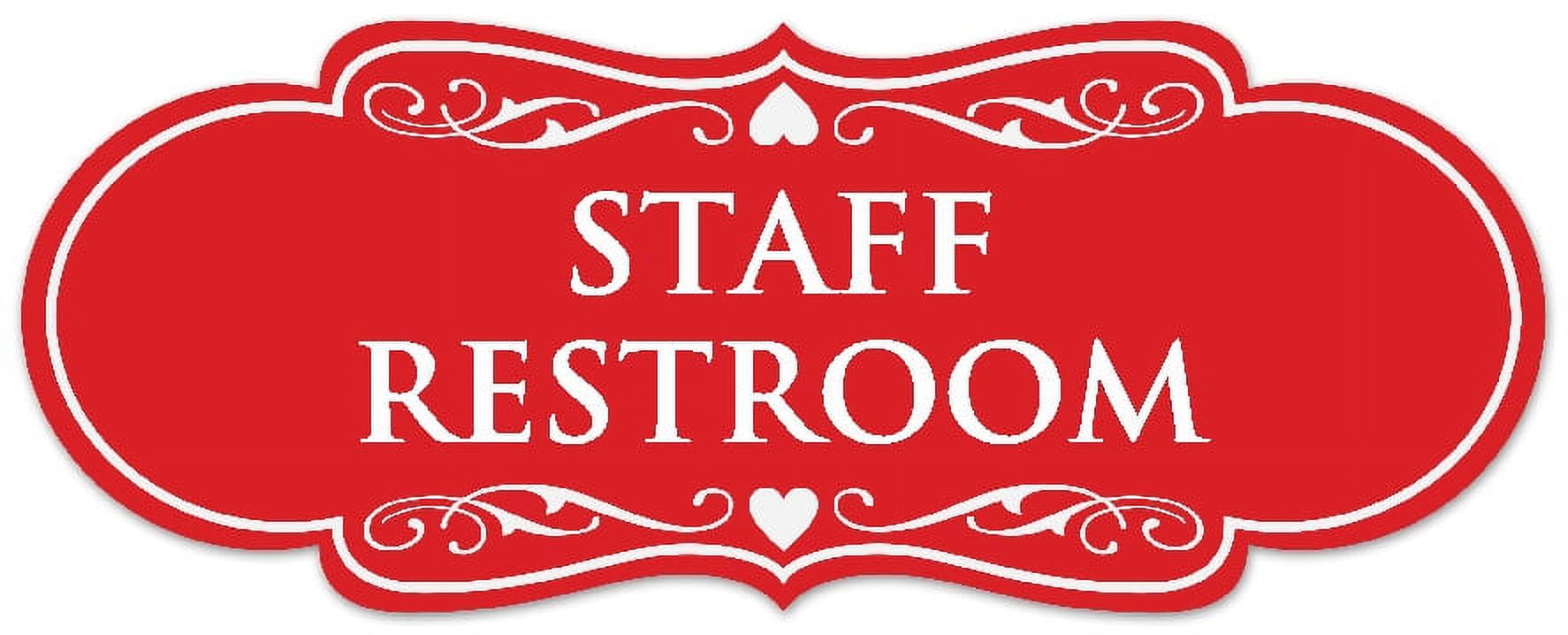Signs ByLITA Designer Staff Restroom Sign - Easy Installation | Durable ...