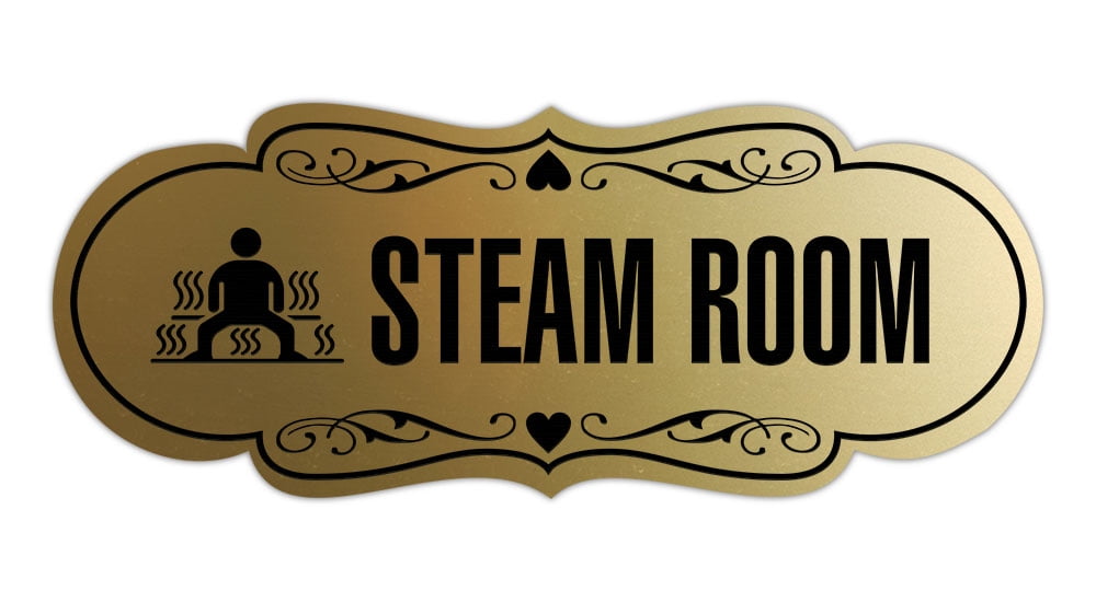 Signs ByLITA Designer Steam Room Sign (Brushed Gold) - Large - Walmart.com