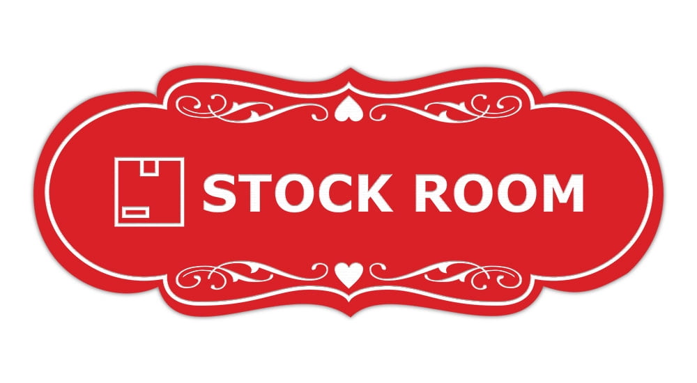 Signs ByLITA Designer Stock Room Sign (Red) - Medium - Walmart.com