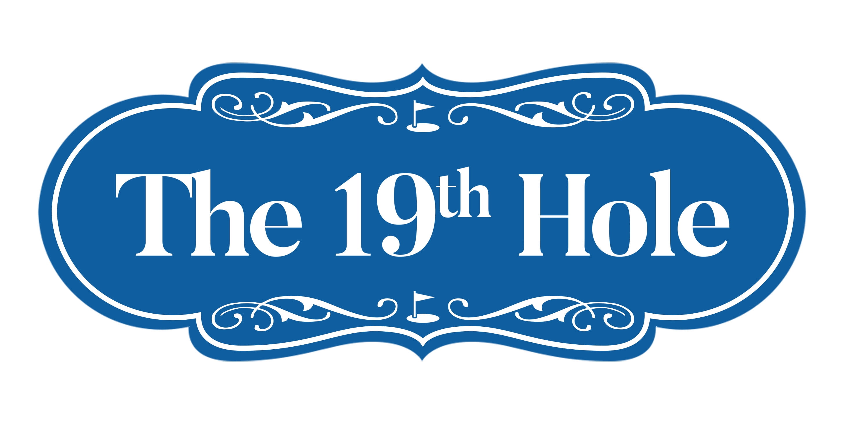 Signs ByLITA Designer The 19th Hole Sign (Blue) - Large - Walmart.com