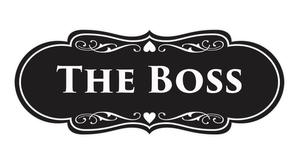 Signs ByLITA Designer The Boss Sign (Black) - Large - Walmart.com