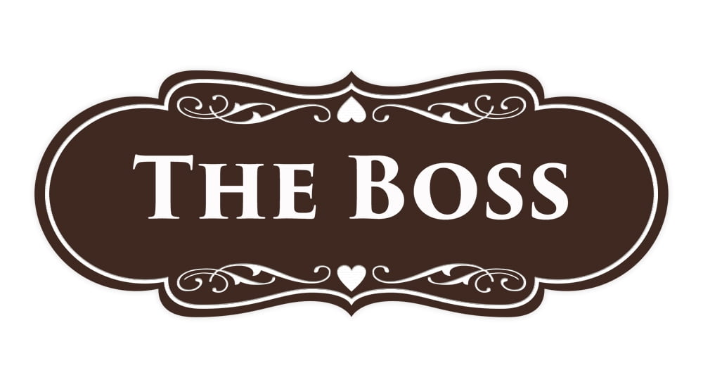 Signs ByLITA Designer The Boss Sign (Dark Brown) - Medium - Walmart ...