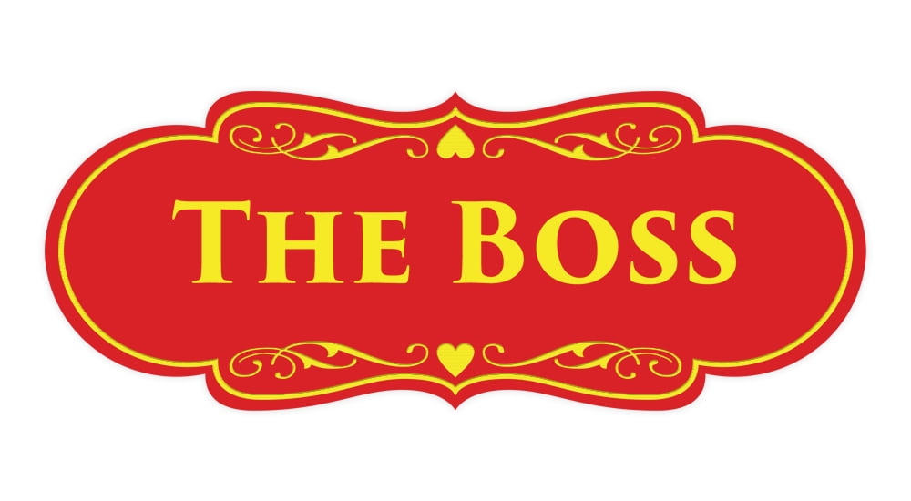 Signs ByLITA Designer The Boss Sign (Red/Yellow) - Medium - Walmart.com
