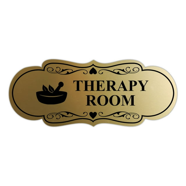 Signs ByLITA Designer Therapy Room Sign (Brushed Gold) - Large ...