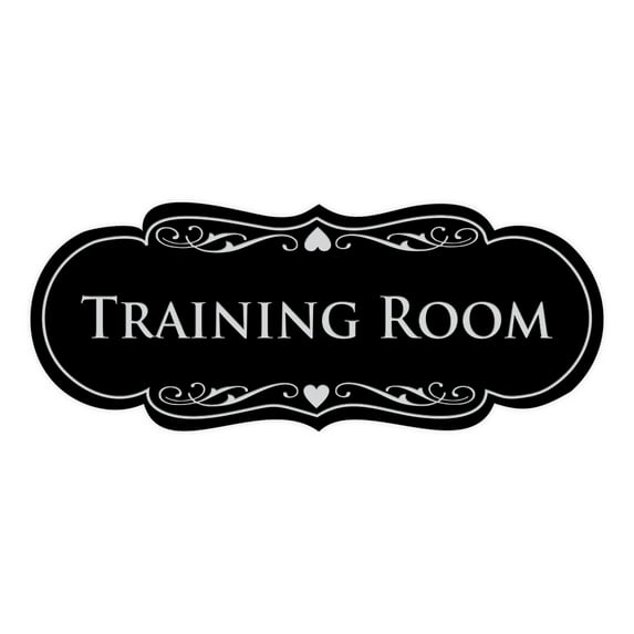 Signs ByLITA Designer Training Room Sign (Black / Silver) - Large ...
