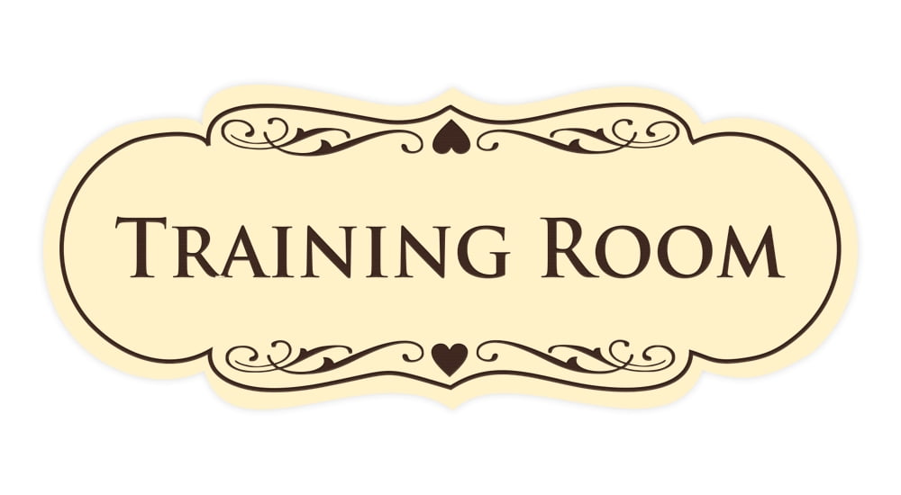 Signs ByLITA Designer Training Room Sign (Ivory/Dark Brown) - Large ...