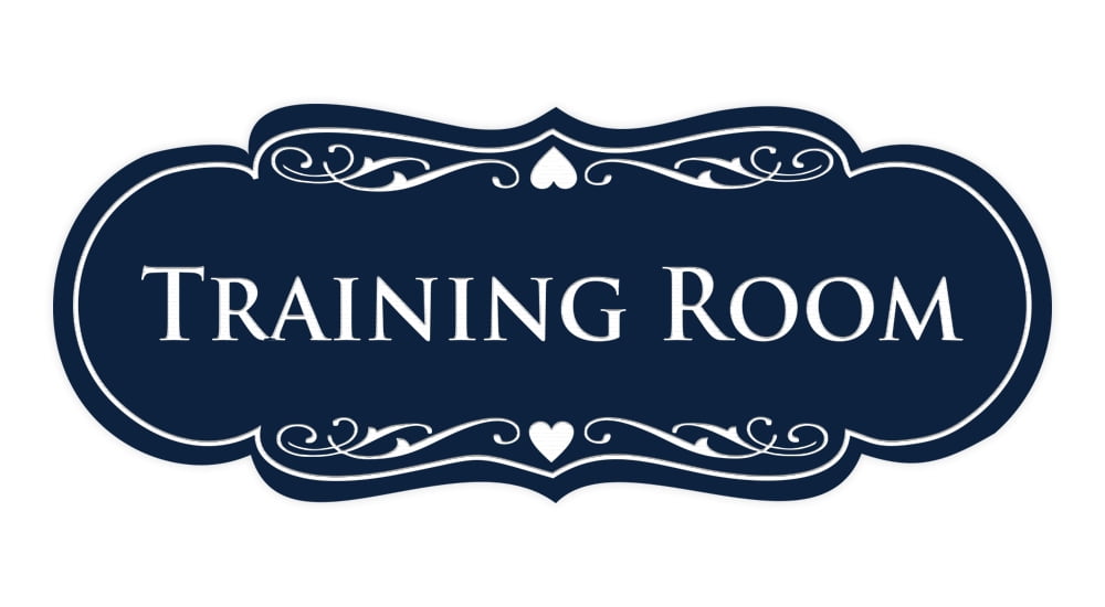 Signs ByLITA Designer Training Room Sign (Navy Blue / White) - Small ...