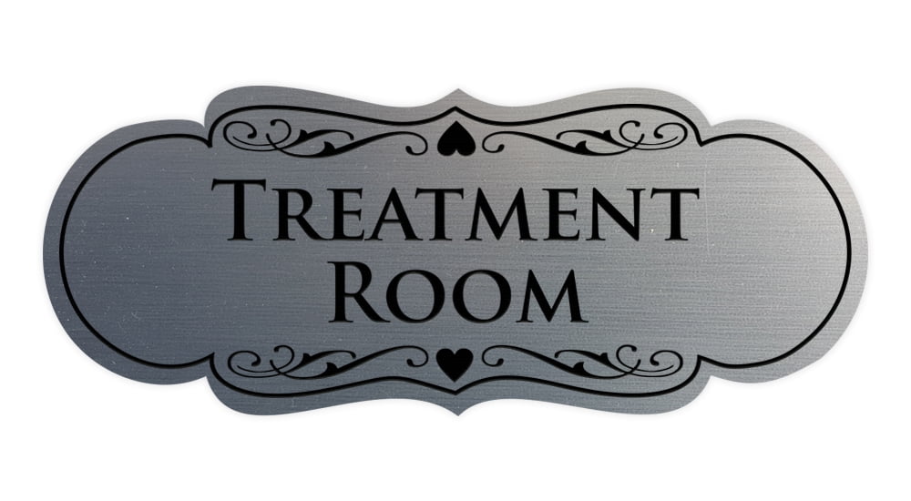 Signs ByLITA Designer Treatment Room Sign (Brushed Silver) - Large ...
