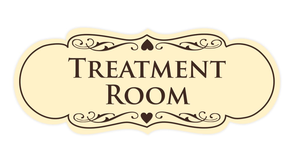 Signs ByLITA Designer Treatment Room Sign (Ivory/Dark Brown) - Small ...