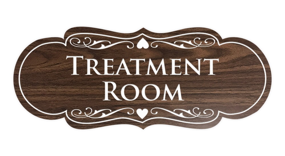 Signs ByLITA Designer Treatment Room Sign (Walnut) - Large - Walmart.com