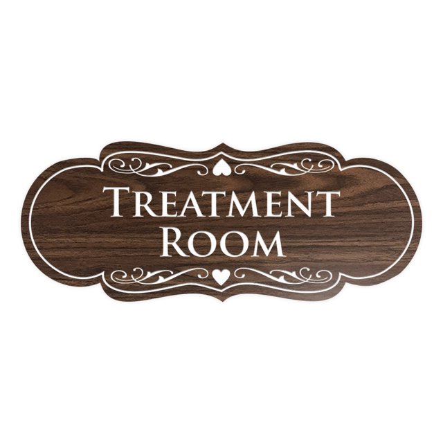 Signs ByLITA Designer Treatment Room Sign (Walnut) - Large - Walmart.com