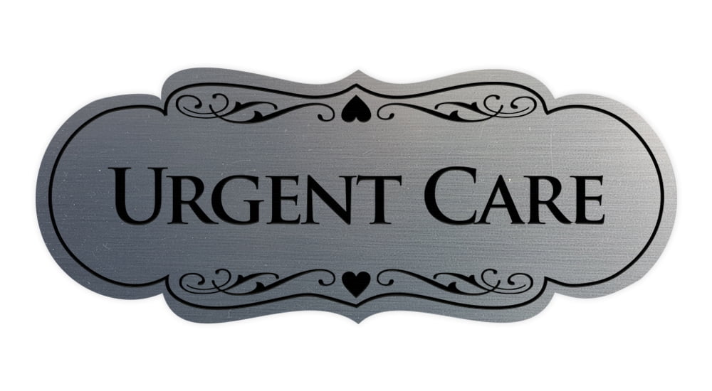 Signs ByLITA Designer Urgent Care Sign (Brushed Silver) - Large ...