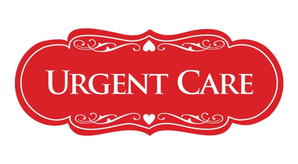 Signs ByLITA Designer Urgent Care Sign (Red) - Small - Walmart.com