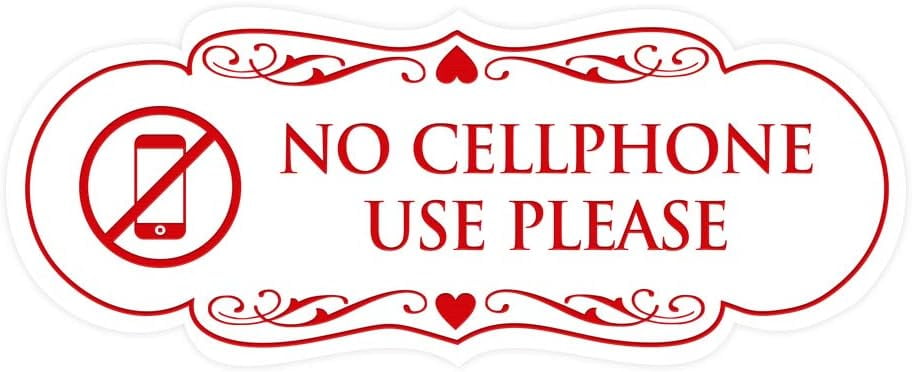 Signs ByLITA Designer (Vector) No Cellphone Use please Sign(Black ...