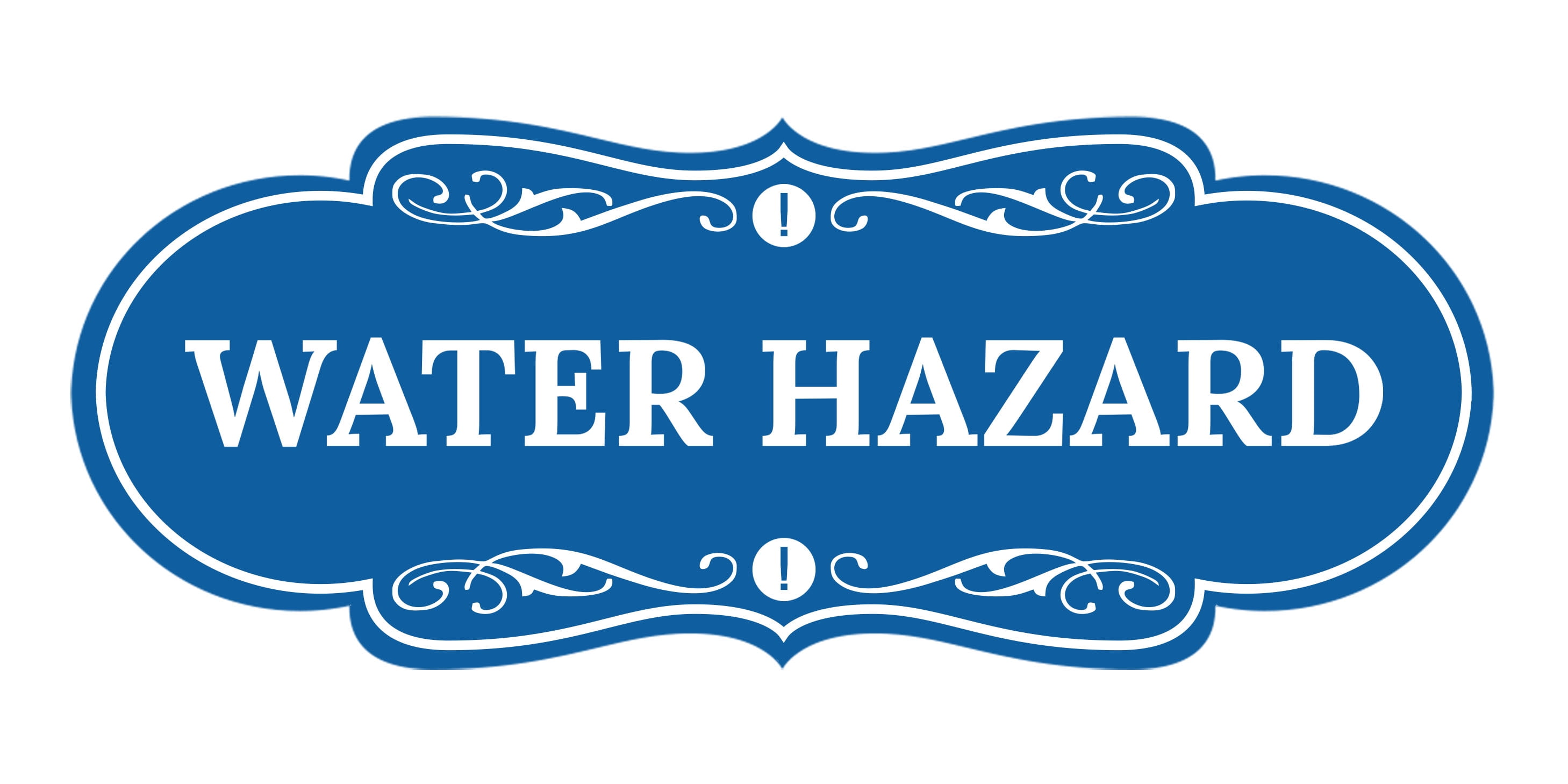 Signs ByLITA Designer Water Hazard Sign (Blue) - Small - Walmart.com