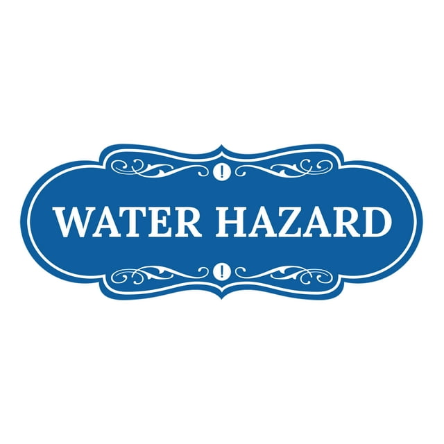 Signs ByLITA Designer Water Hazard Sign (Blue) - Small - Walmart.com