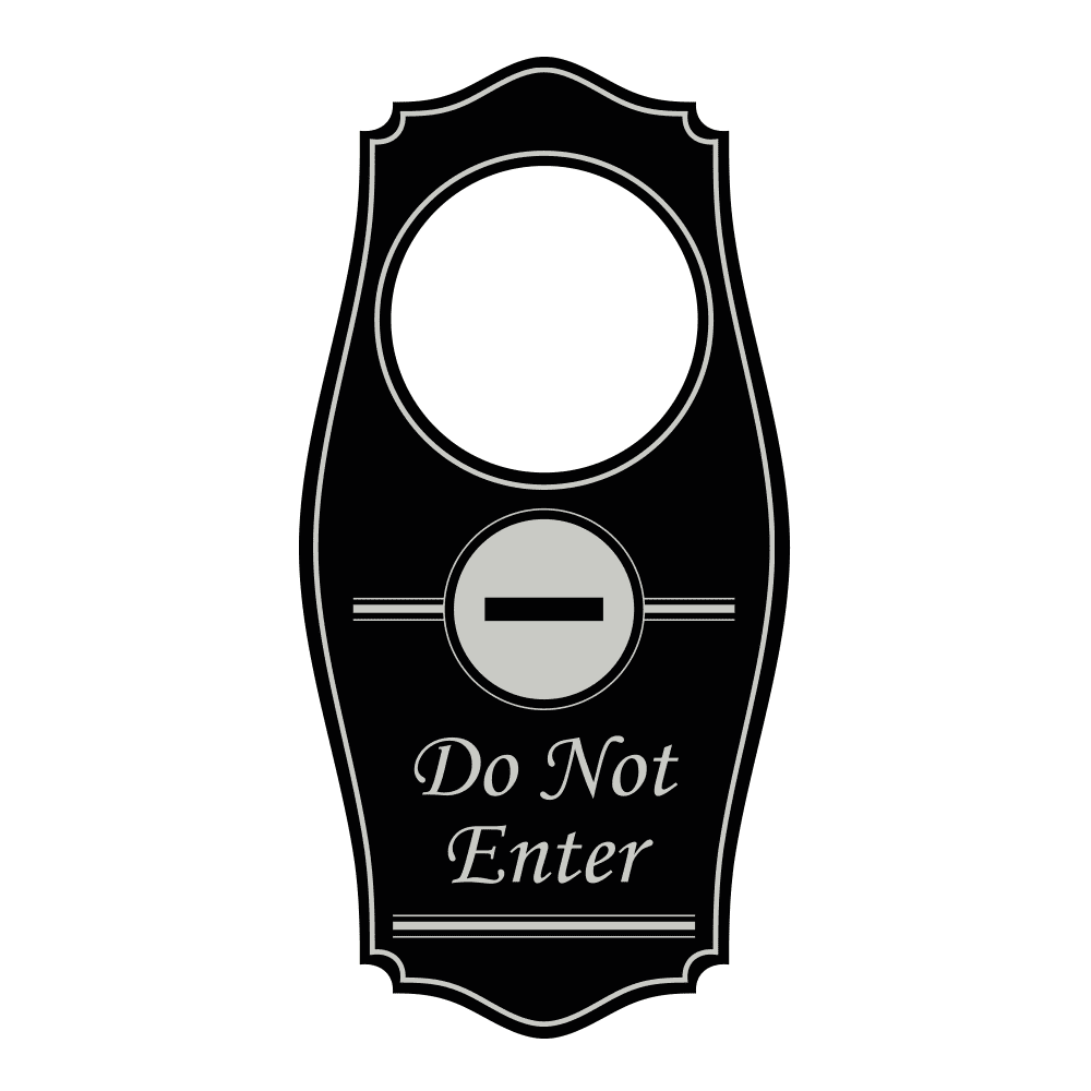 Signs ByLITA Do Not Enter Door Hanger - Black Silver, 4" x 8" - Walmart.com
