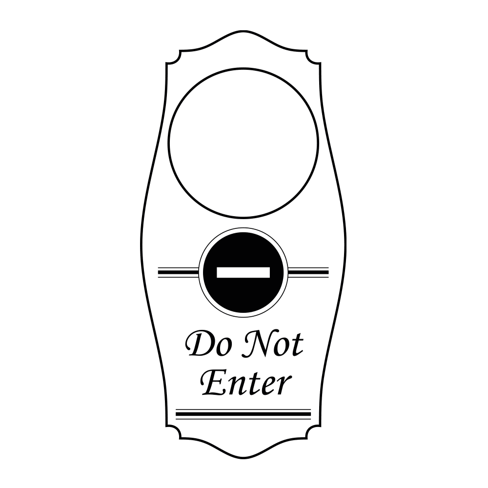 Signs ByLITA Do Not Enter Door Hanger - White, 4" x 8" - Walmart.com