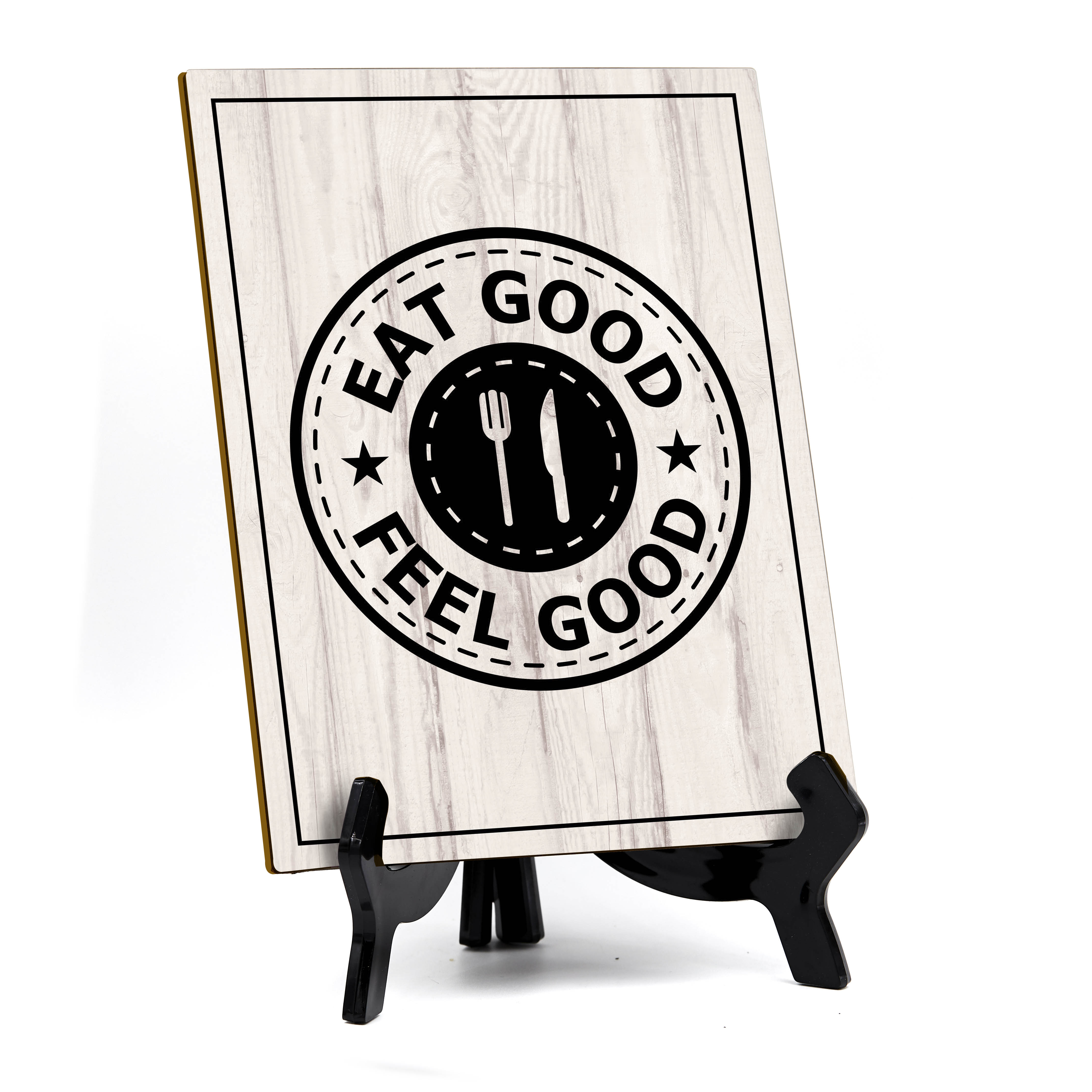 Signs ByLITA Eat Good, Feel Good, Table Sign with Acrylic Stand (6 x 8 ...