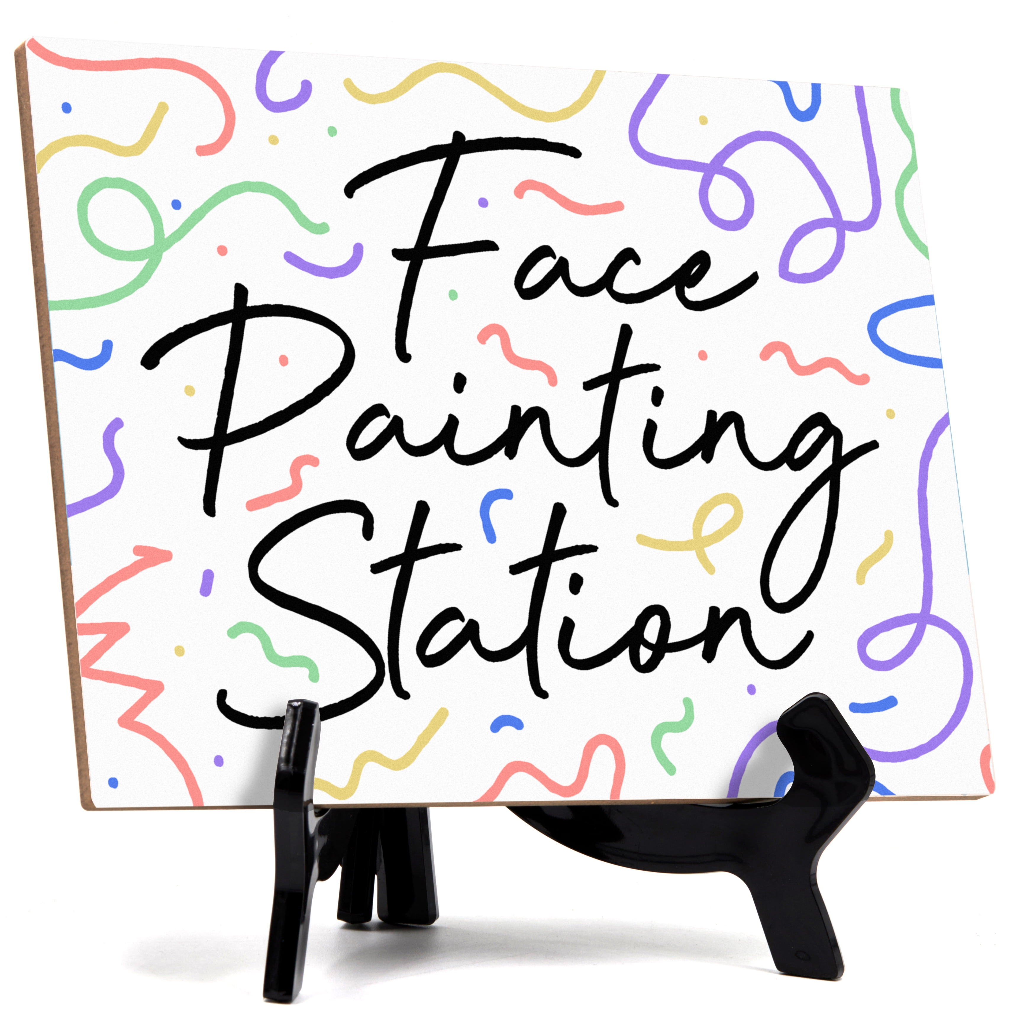 Signs ByLITA Face Painting Station Wedding Decoration Table Sign with ...