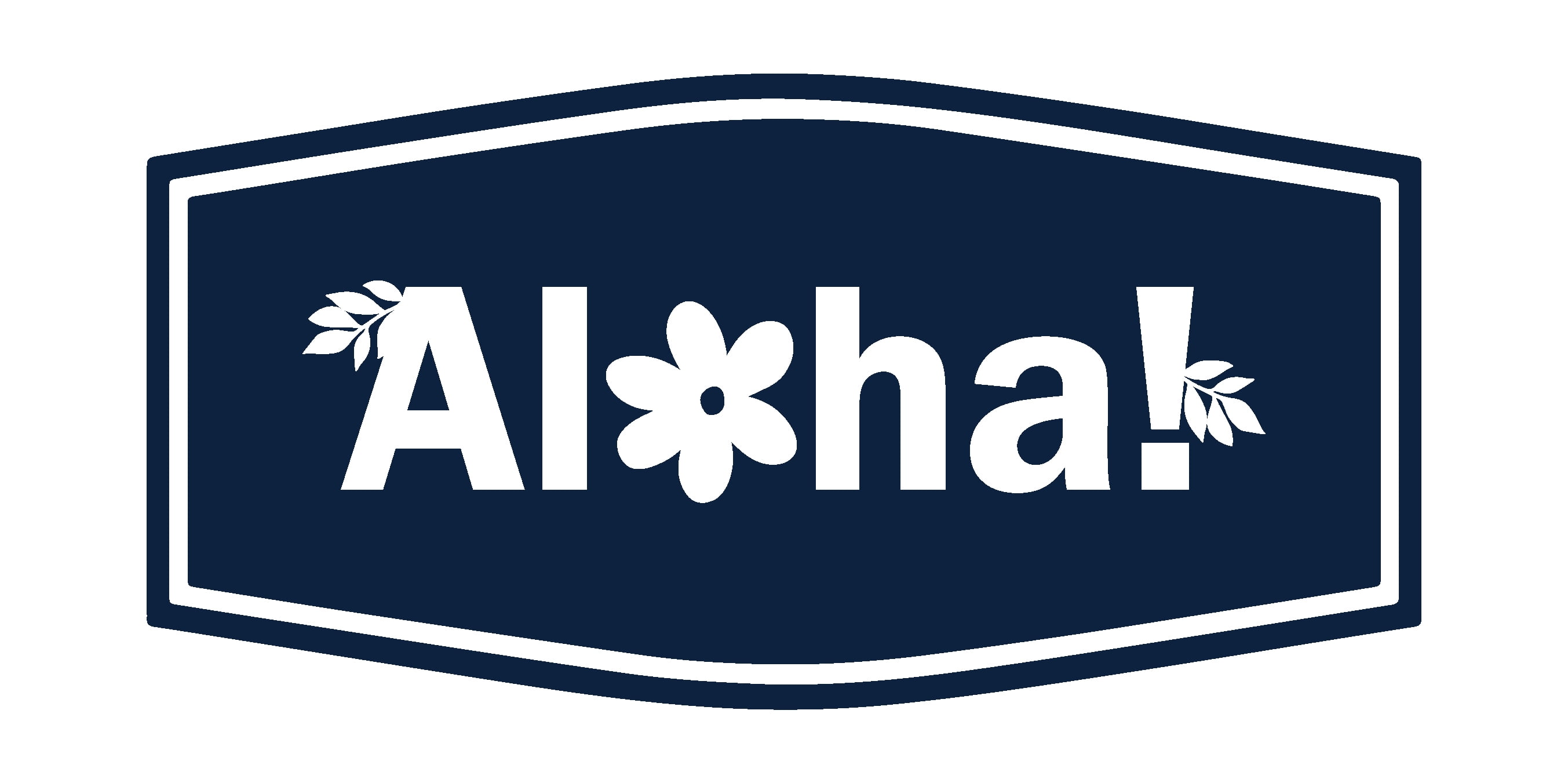 Signs ByLITA Fancy Aloha! Hawaiian Welcome Sign (Navy Blue / White ...