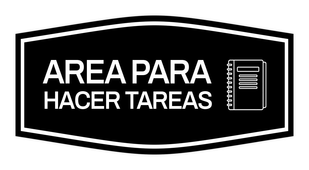 Signs ByLITA Fancy Area para hacer tareas Easy Installation | Classroom ...