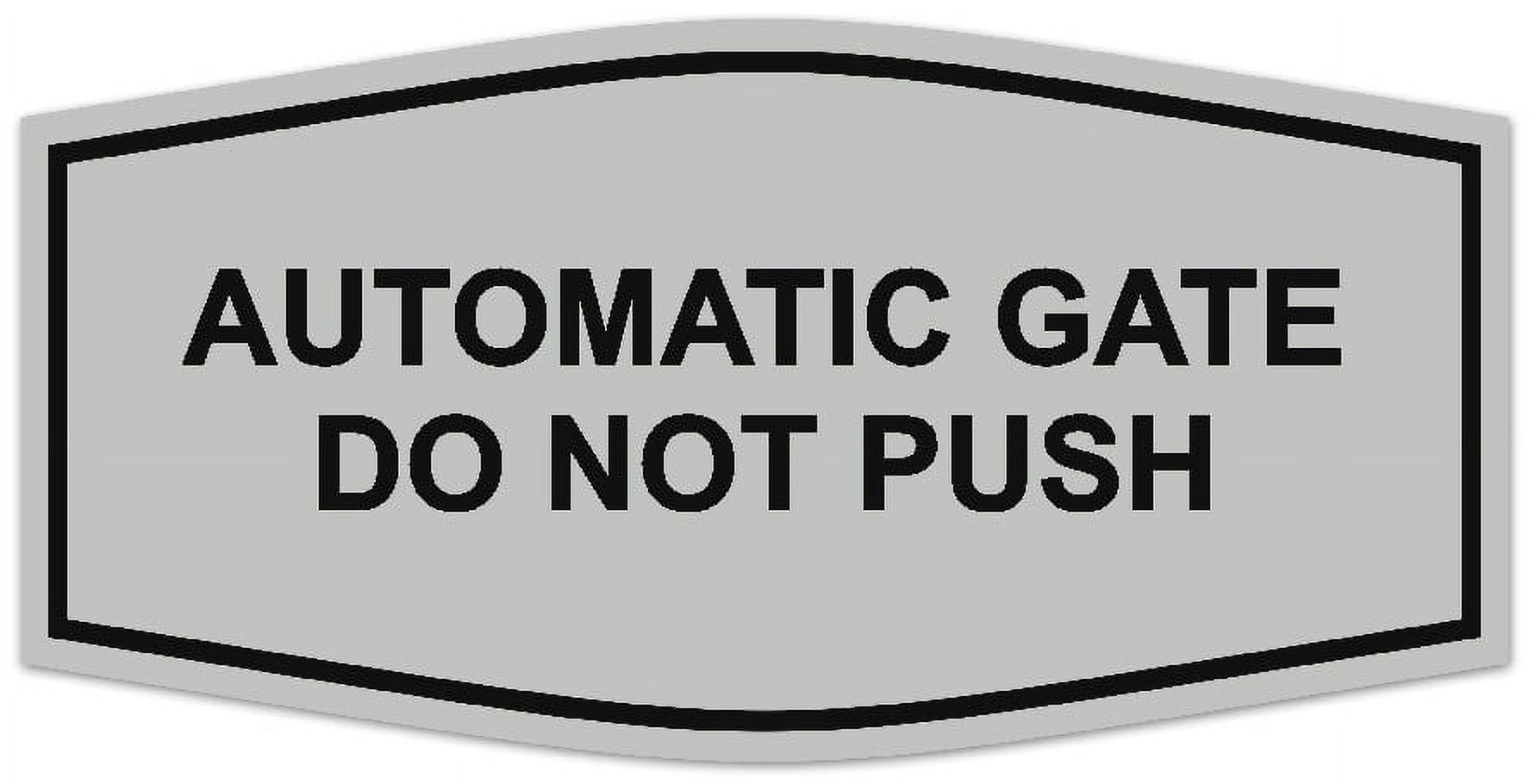 Signs ByLITA Fancy Automatic Gate Do Not Push Sign - Laser-Engraved ...