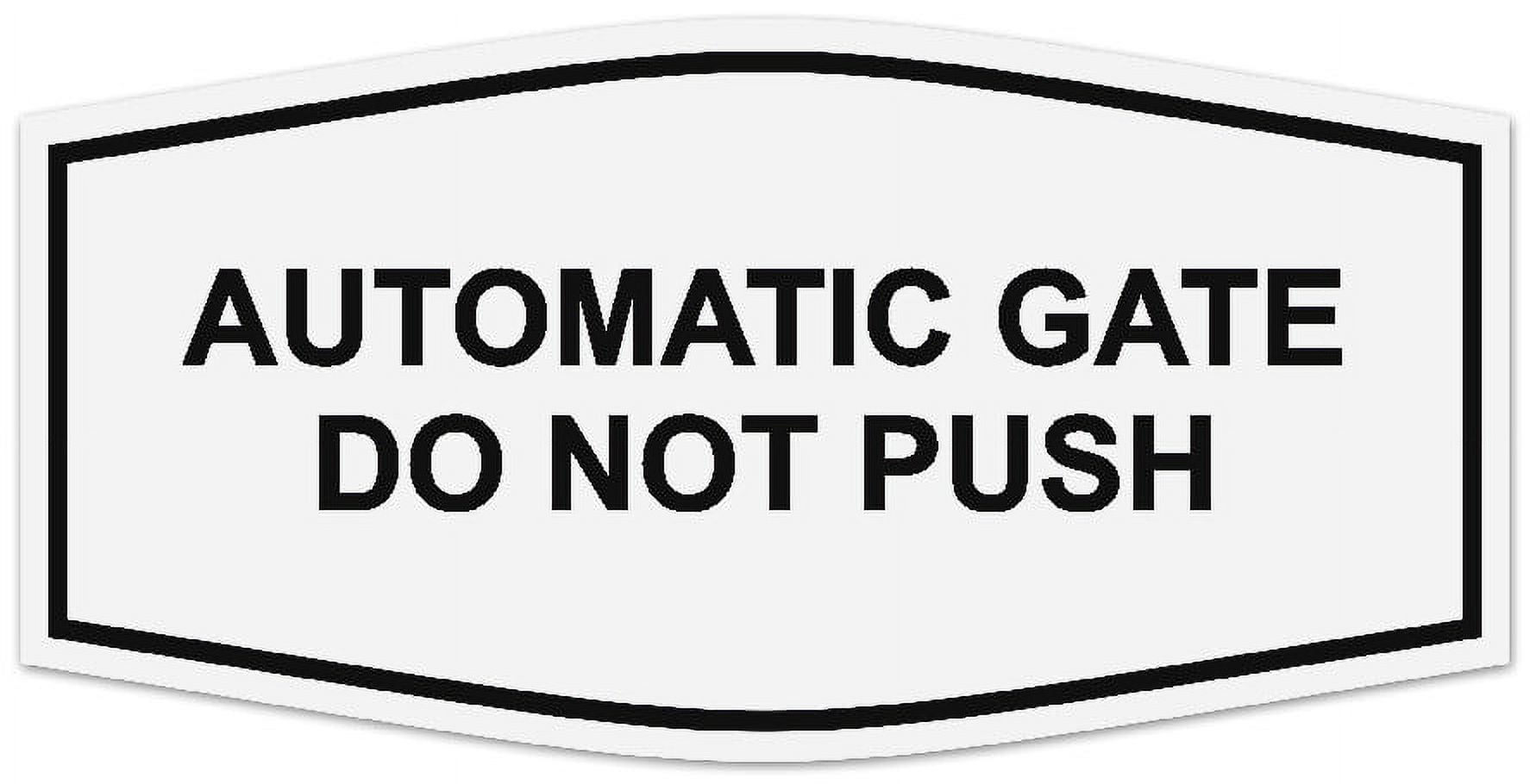Signs ByLITA Fancy Automatic Gate Do Not Push Sign - Laser-Engraved ...