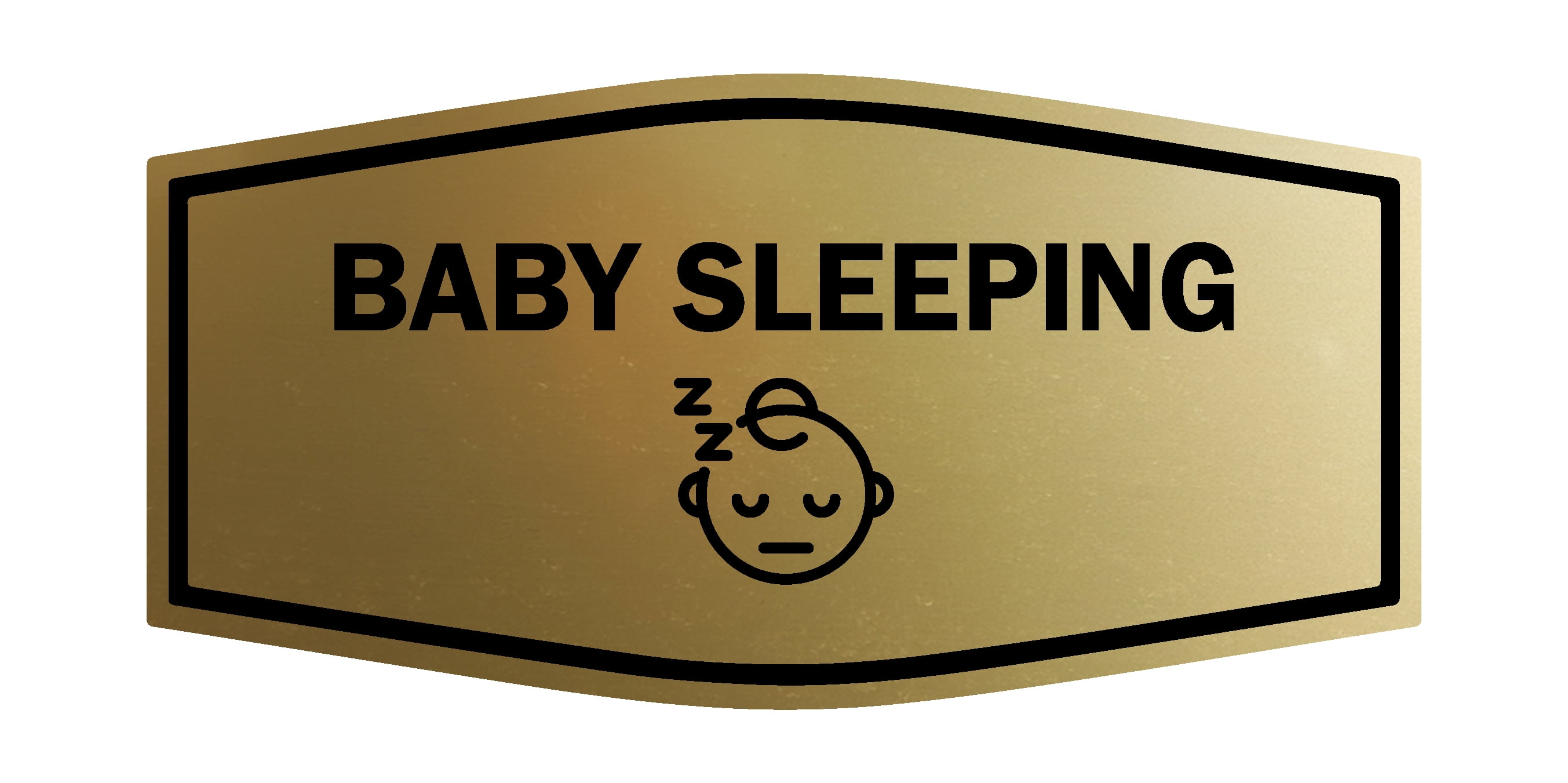 Signs ByLITA Fancy Baby Sleeping Graphic Room Decoration Sign (Brushed Gold) - Small - Walmart.com