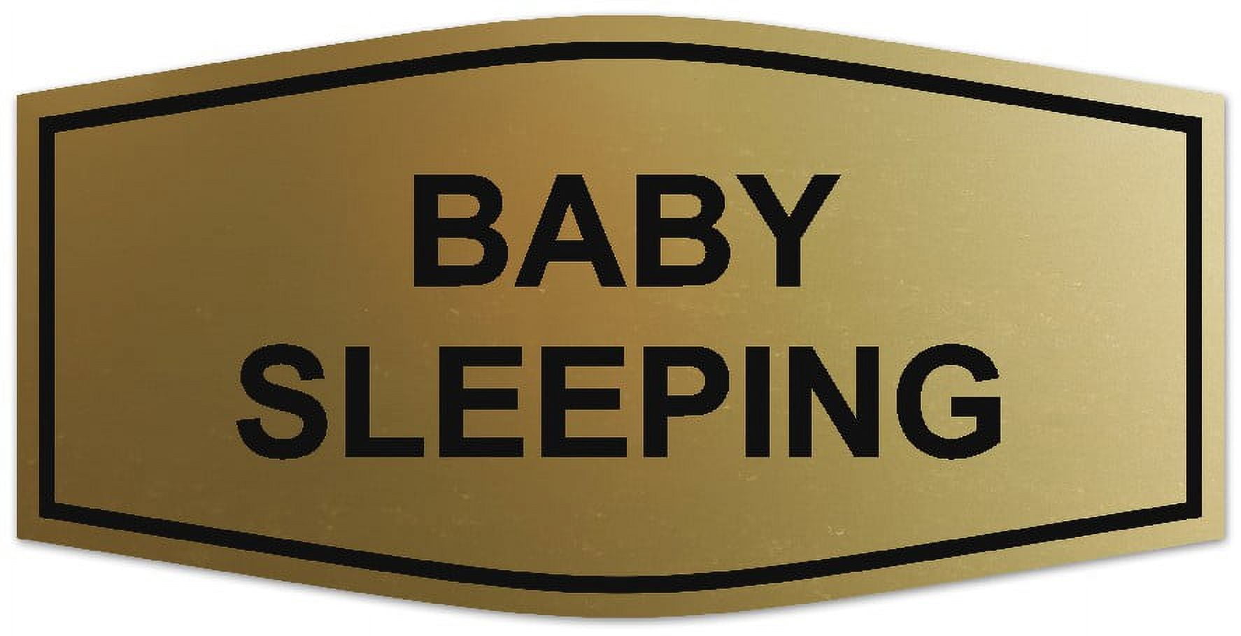 Signs ByLITA Fancy Baby Sleeping Sign - Laser-Engraved Lettering | Durable ABS Plastic | Vibrant ...