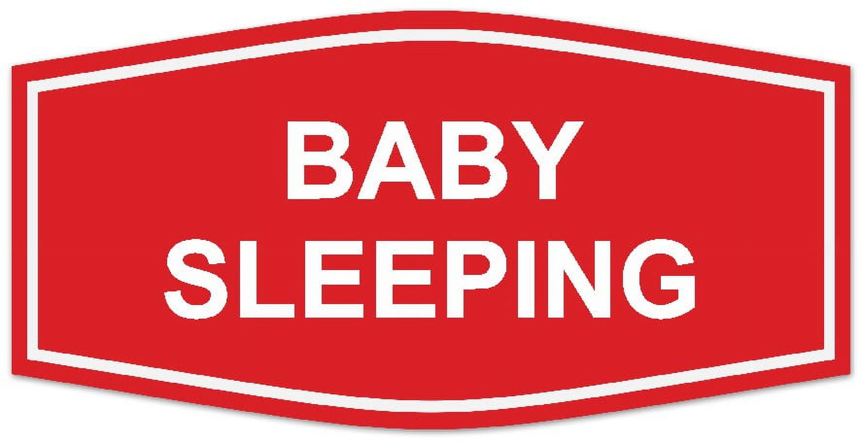 Signs ByLITA Fancy Baby Sleeping Sign - Laser-Engraved Lettering | Durable ABS Plastic | Vibrant ...