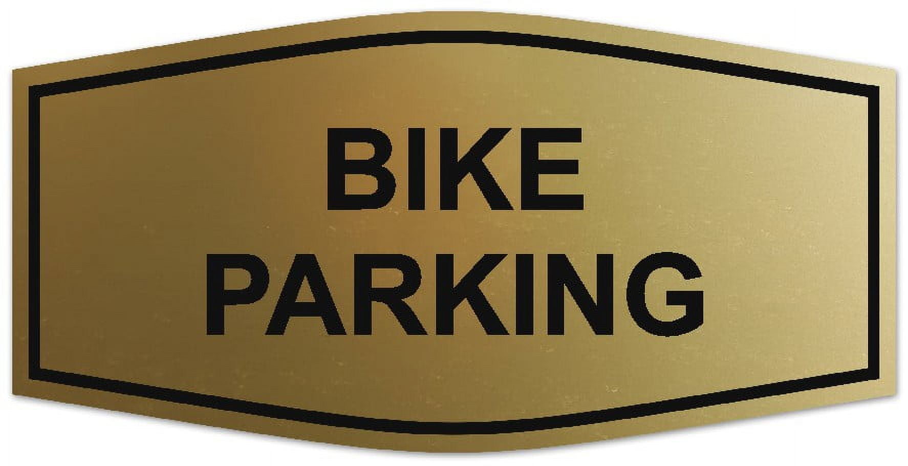 Signs ByLITA Fancy Bike Parking Sign - Laser-Engraved Lettering ...