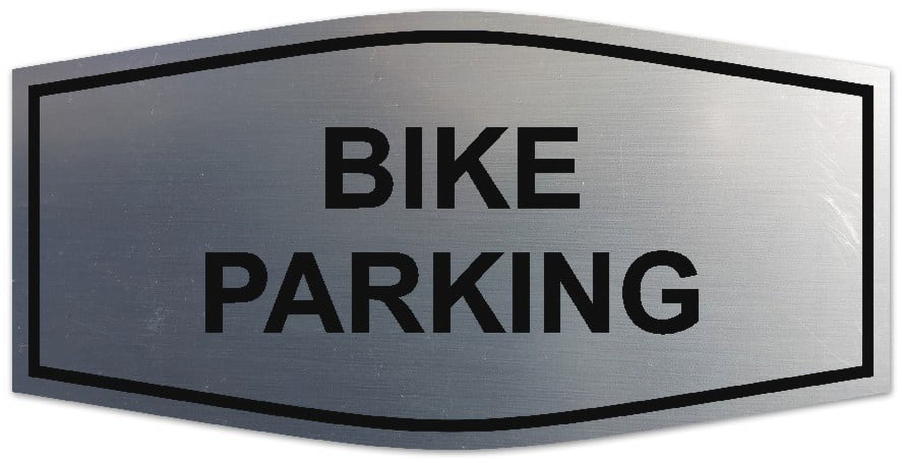 Signs ByLITA Fancy Bike Parking Sign - Laser-Engraved Lettering ...