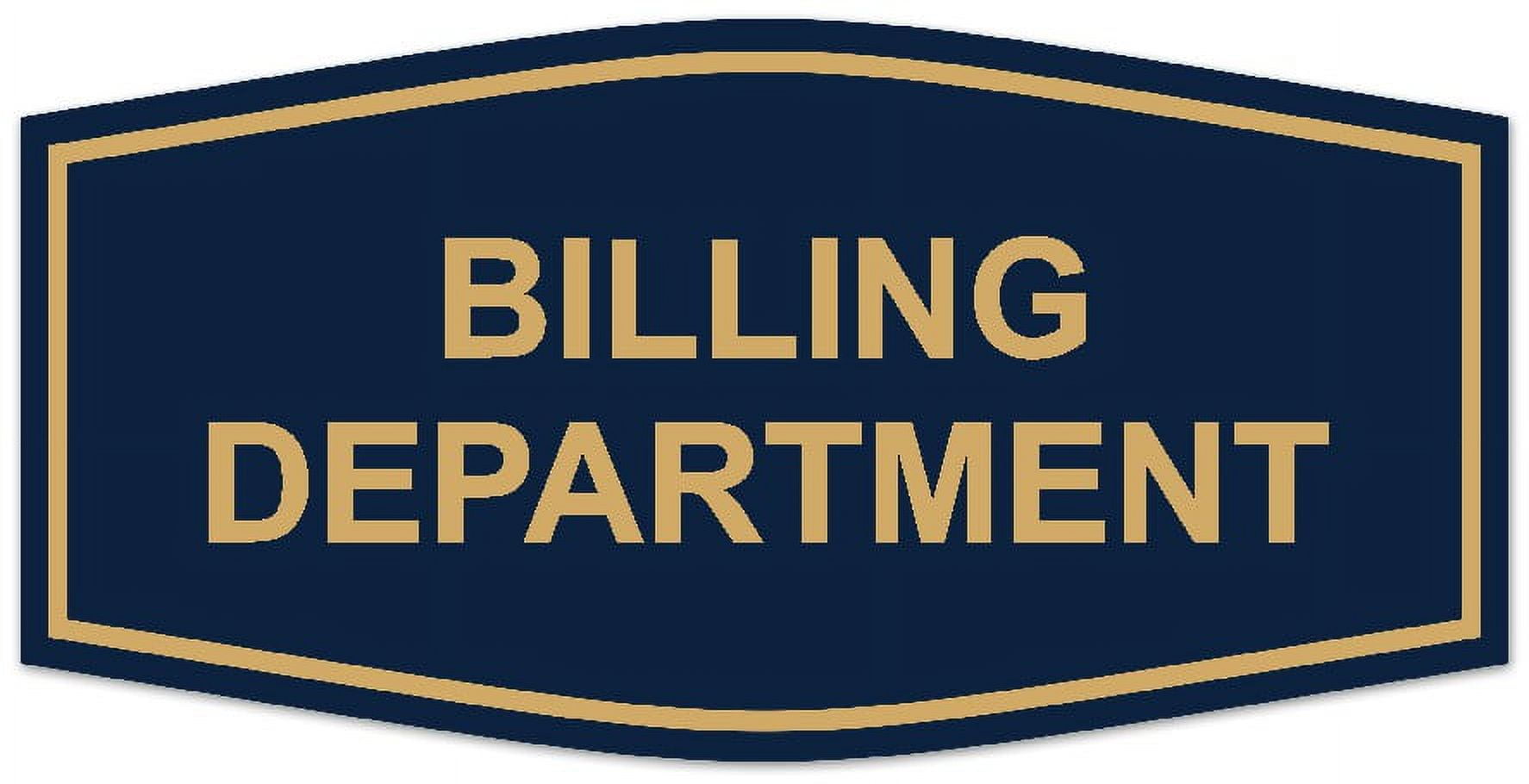Signs ByLITA Fancy Billing Department Sign - Laser-Engraved Lettering ...