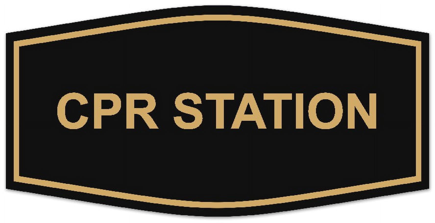 Signs ByLITA Fancy CPR Station Sign - Laser-Engraved Lettering ...