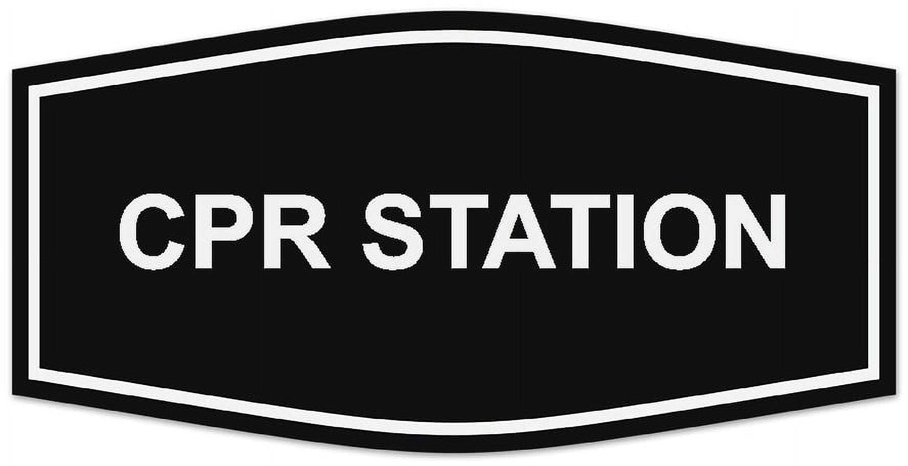 Signs ByLITA Fancy CPR Station Sign - Laser-Engraved Lettering ...