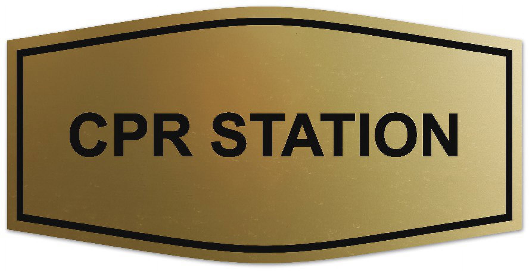 Signs ByLITA Fancy CPR Station Sign - Laser-Engraved Lettering ...