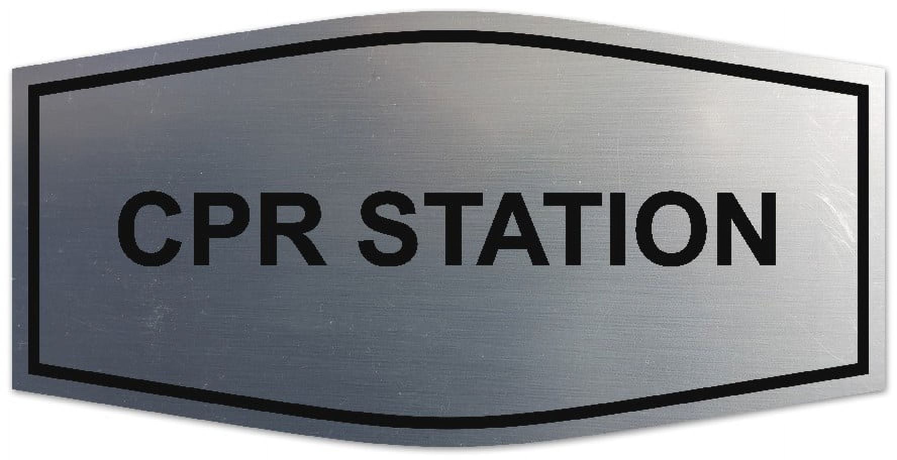 Signs ByLITA Fancy CPR Station Sign - Laser-Engraved Lettering ...