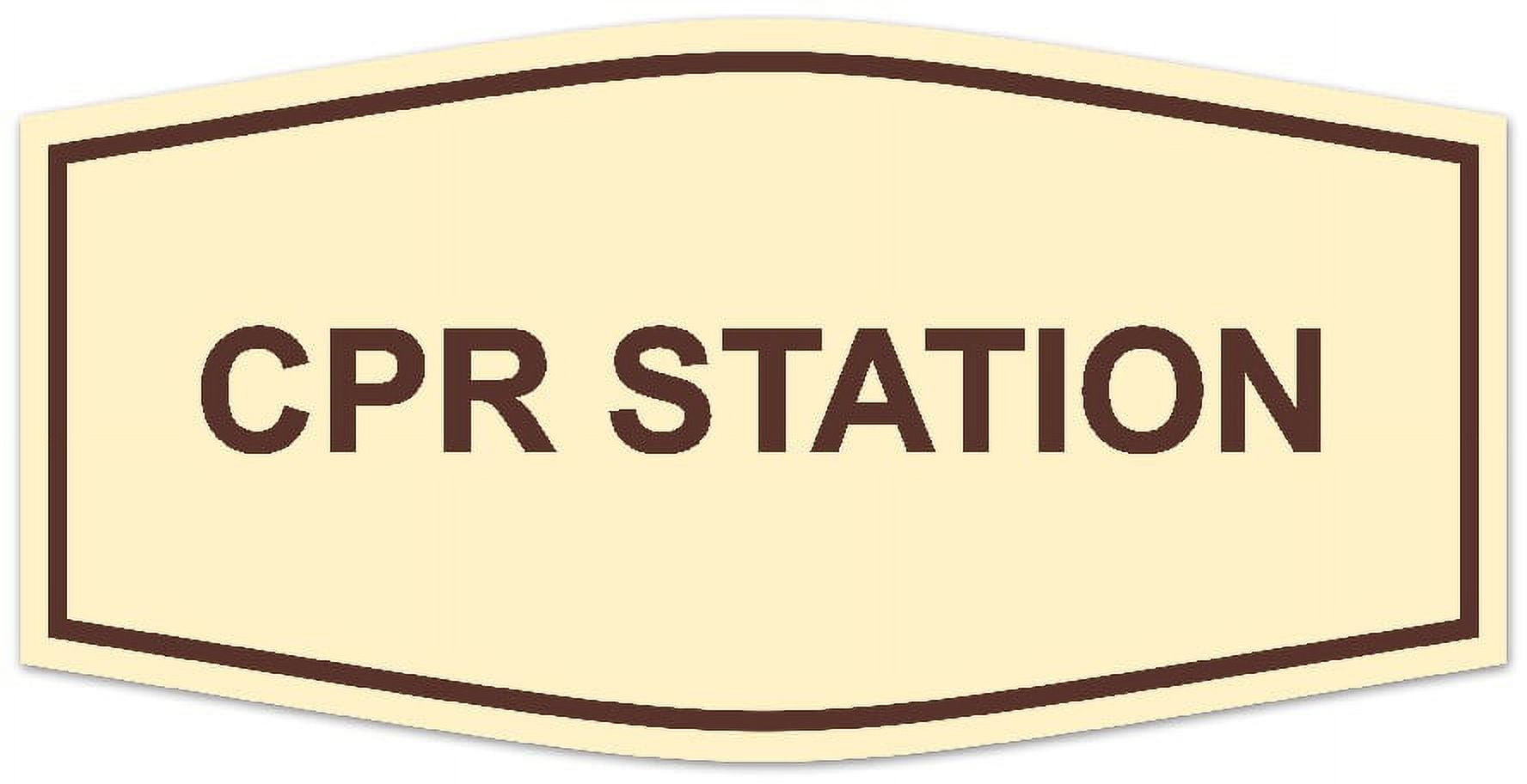 Signs ByLITA Fancy CPR Station Sign - Laser-Engraved Lettering ...
