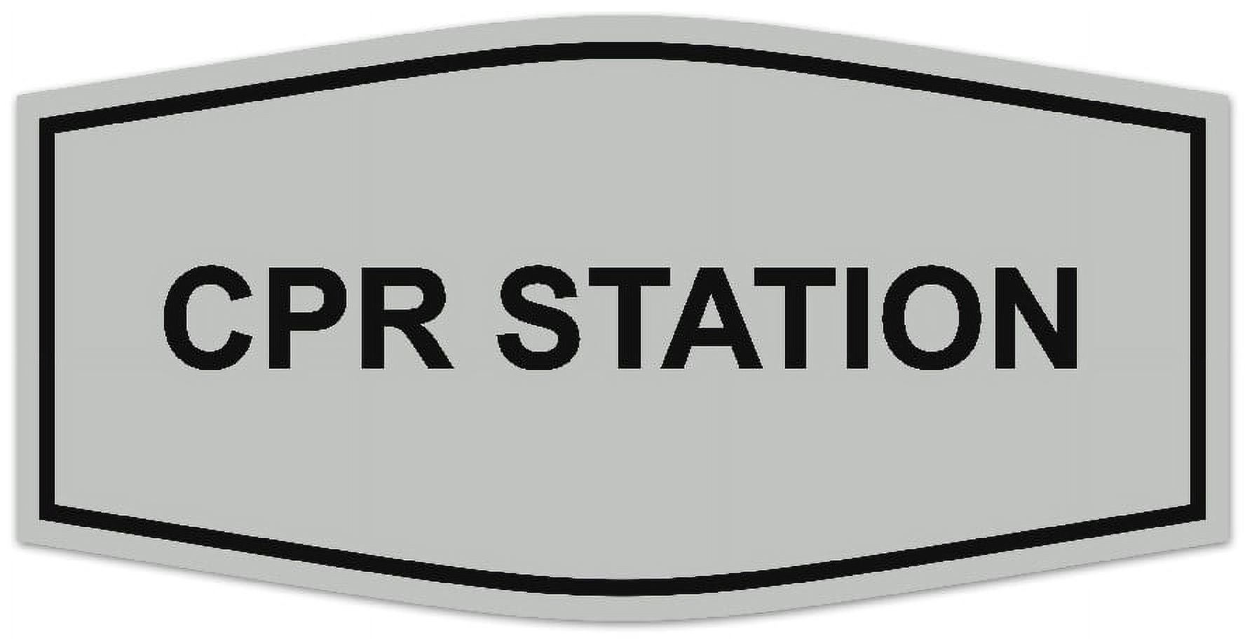 Signs ByLITA Fancy CPR Station Sign - Laser-Engraved Lettering ...