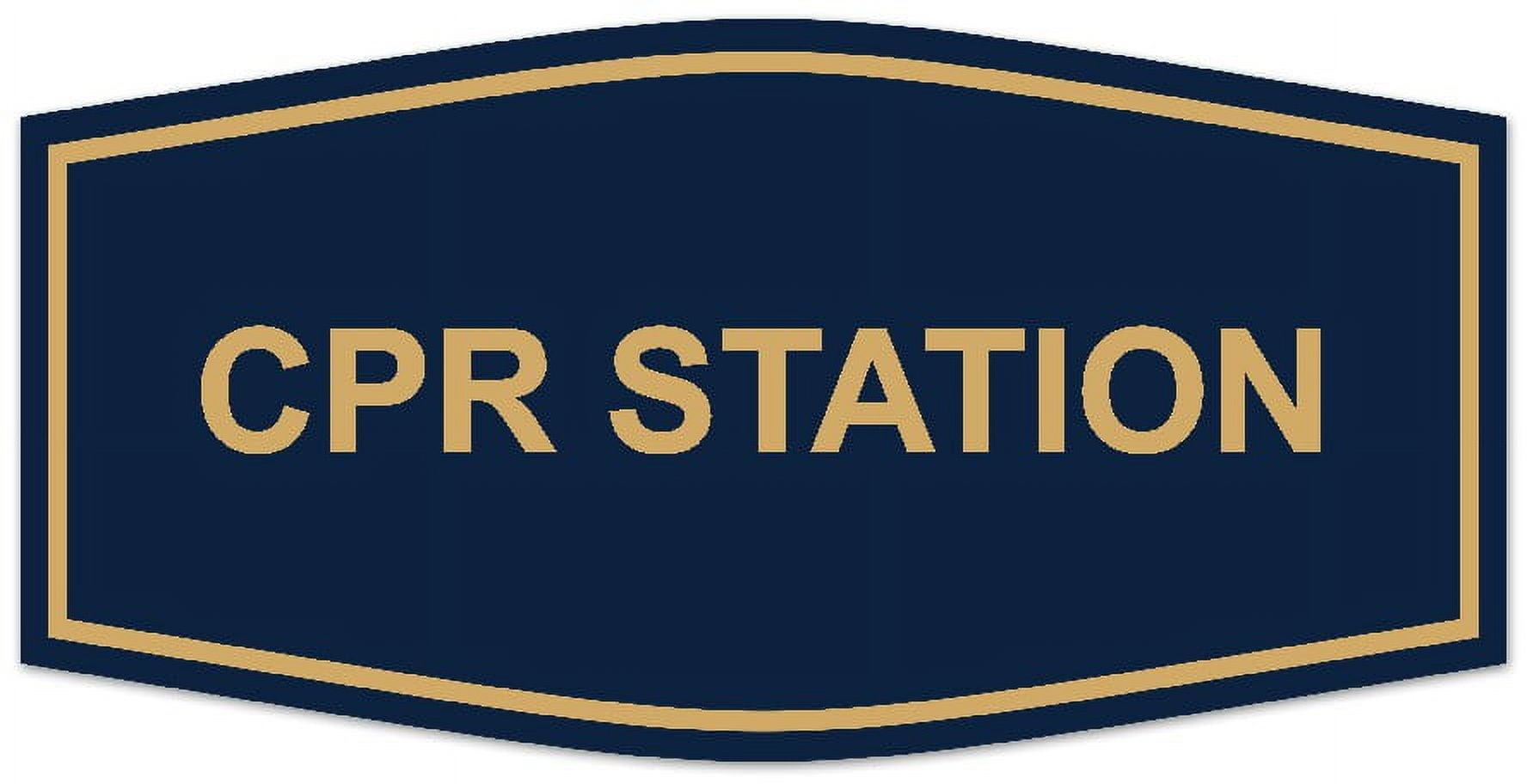 Signs ByLITA Fancy CPR Station Sign - Laser-Engraved Lettering ...