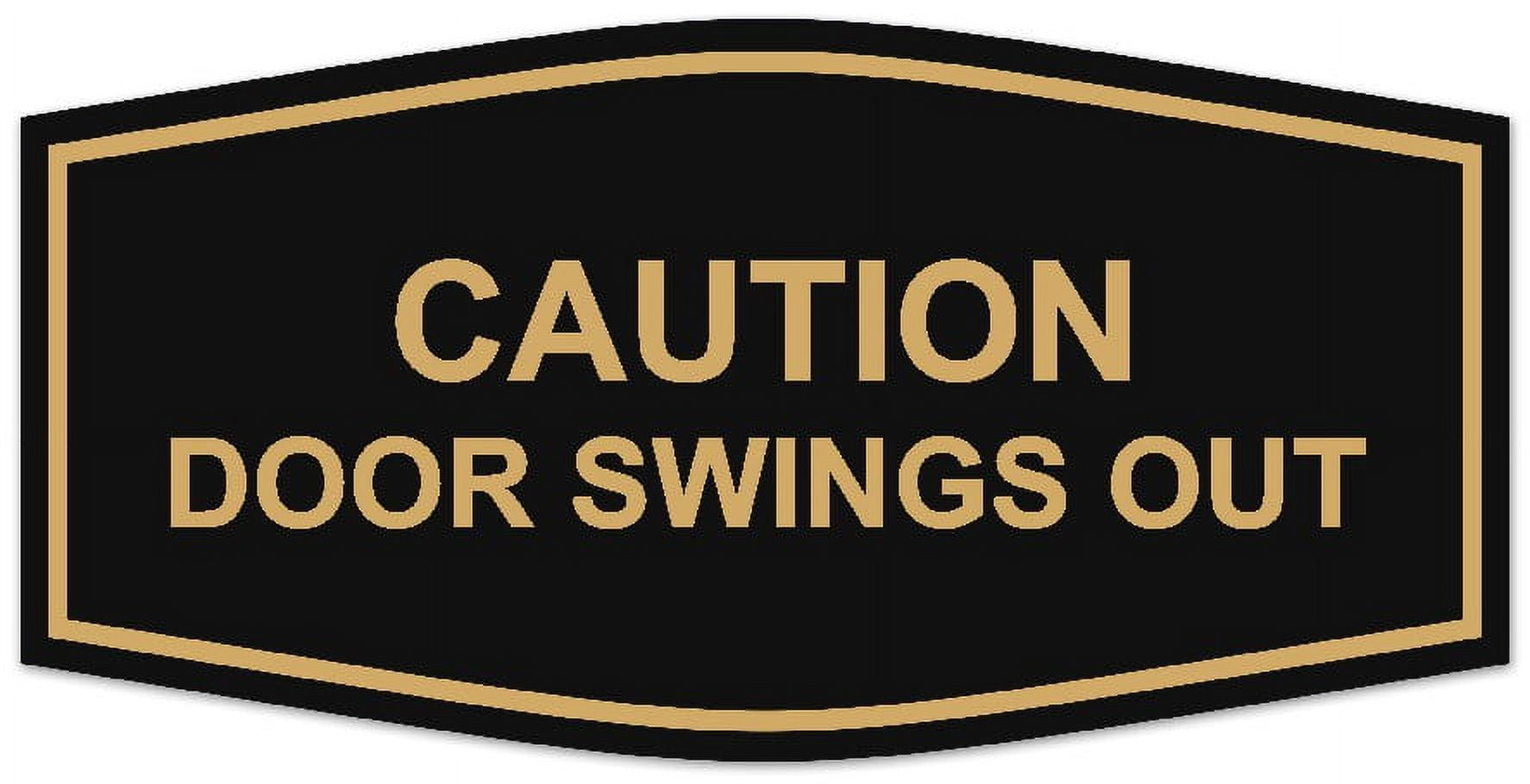 Signs ByLITA Fancy Caution Door Swings Out Sign - Laser-Engraved ...