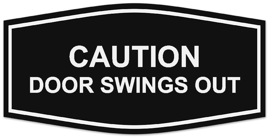 Signs ByLITA Fancy Caution Door Swings Out Sign - Laser-Engraved ...