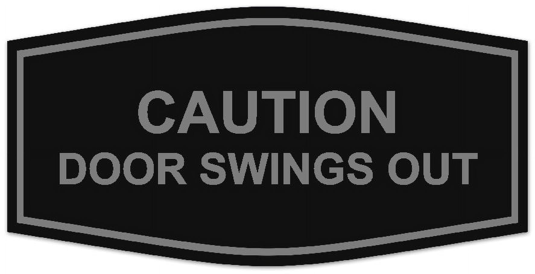 Signs ByLITA Fancy Caution Door Swings Out Sign - Laser-Engraved ...